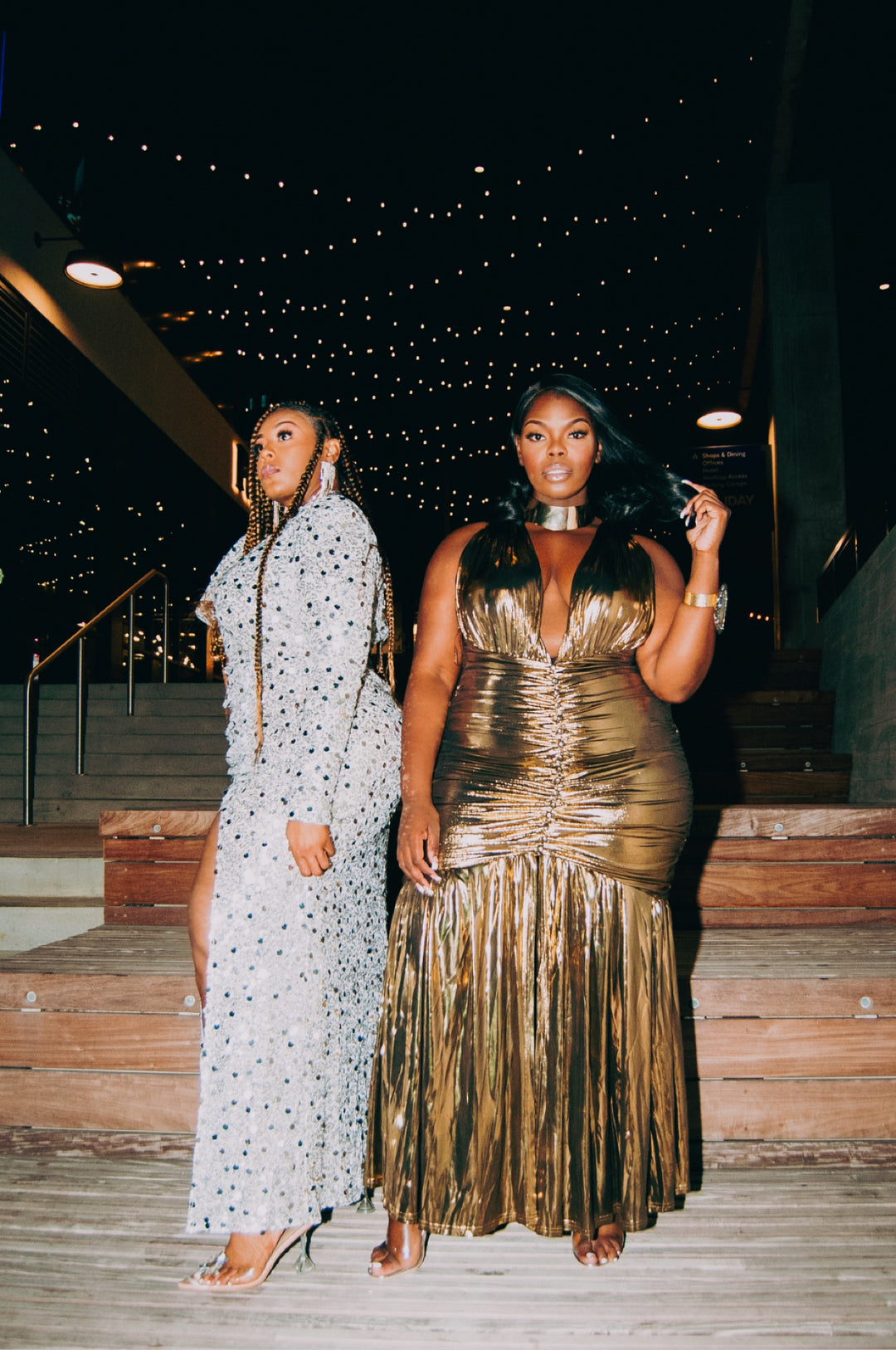 Dripped in Gold | Stretch Metallic Dress – Curverra